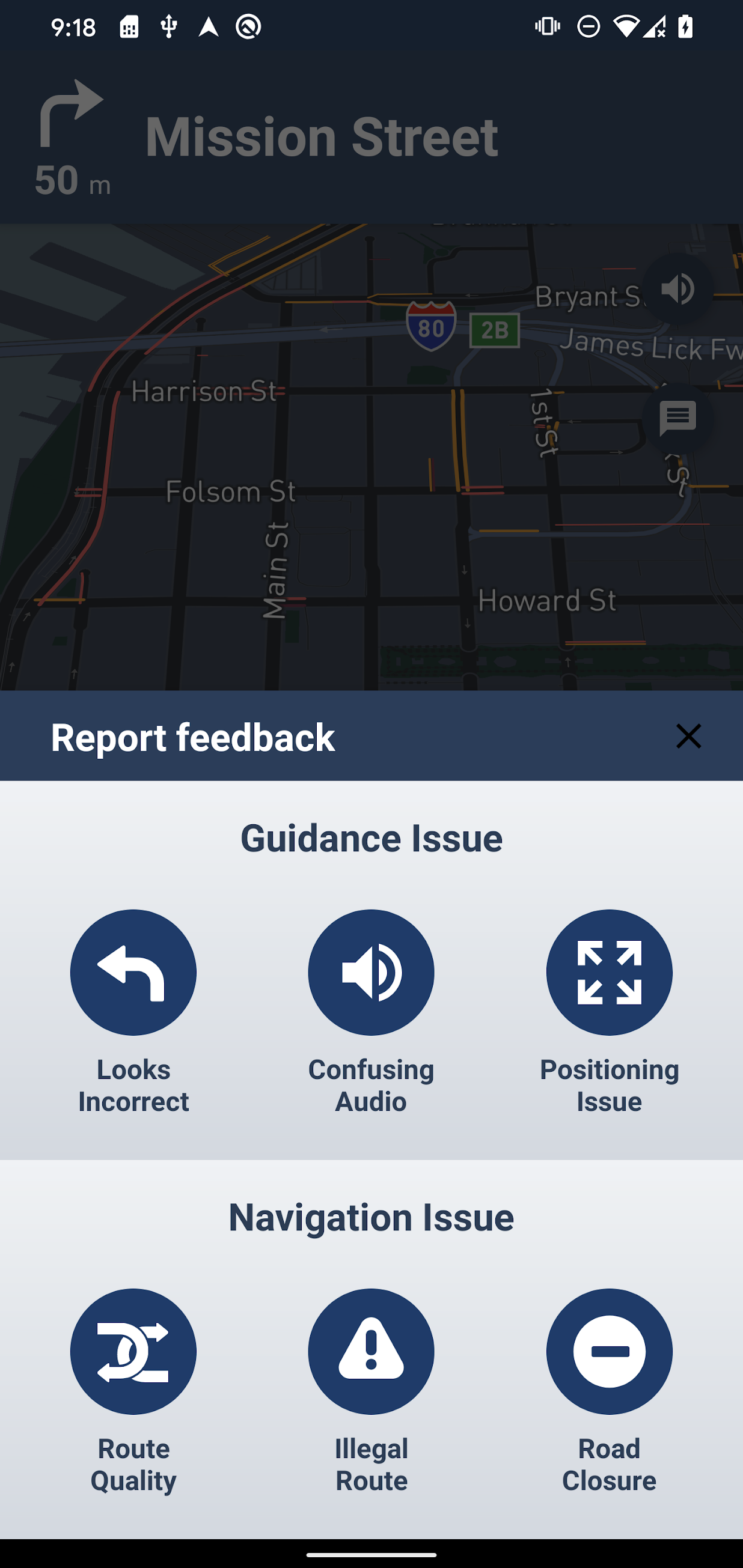 The Feedback "Road Closure" icon shows weird on particular device · Issue #3454 · mapbox/mapbox ...