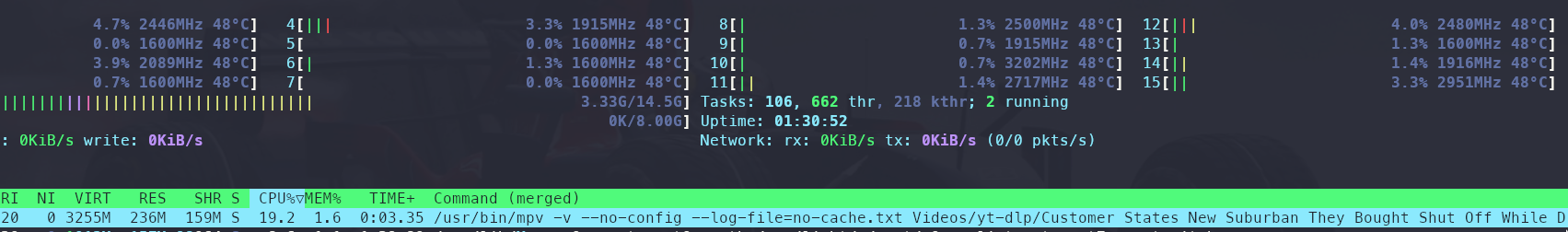 Reading into cache leads to 100% cpu usage on 1 core (glibc bug) · Issue #12076 · mpv-player/mpv ...