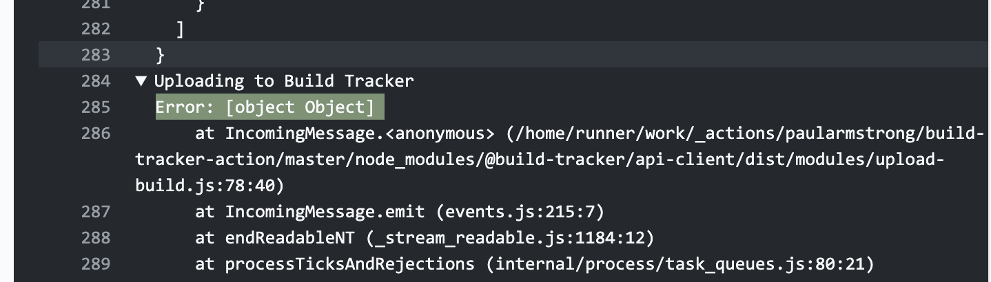 Error: [object Object] · Issue #176 · paularmstrong/build-tracker · GitHub