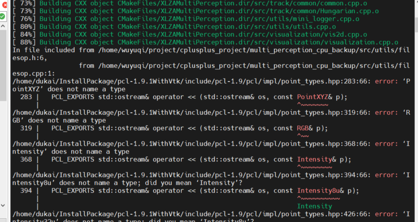Custom When I Use Pcl19 In Ubuntu 2004 It Prompts Pointxyz Does Not Name A Type · Issue 