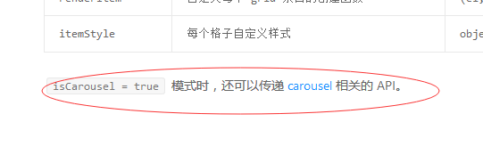 if use gird component and then set isCarousel to true, the parent props couldn't passed to ...