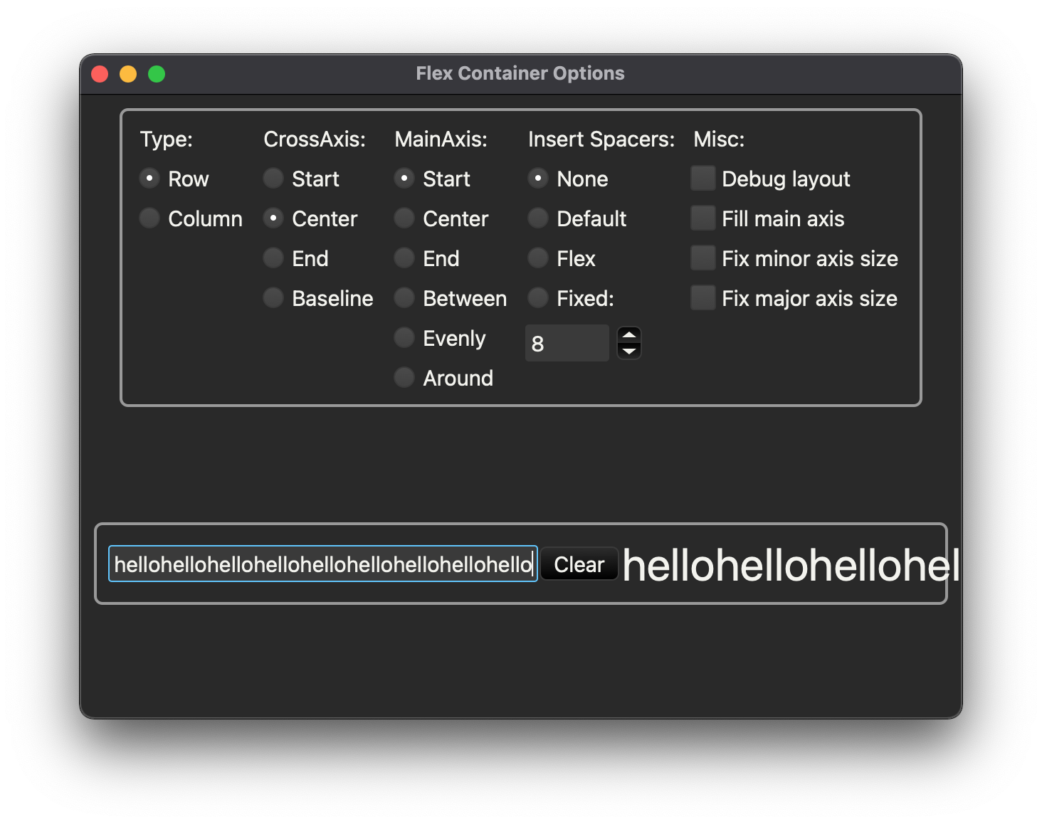 Widgets leak the container (in the flex example) · Issue #1773 · linebender/druid · GitHub