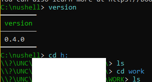 `ls` does not show files or directories on a Windows 10 network drive · Issue #926 · nushell ...