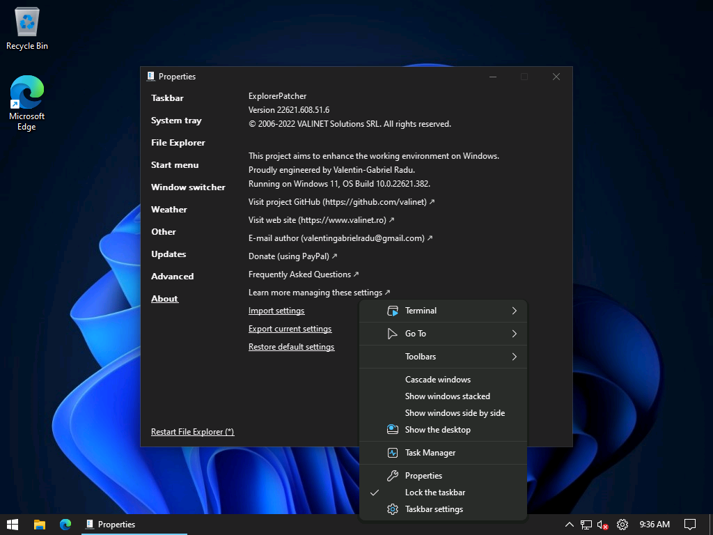 Can't see the Shell menu when Right clicking task bar · Issue #101 · moudey/Shell · GitHub