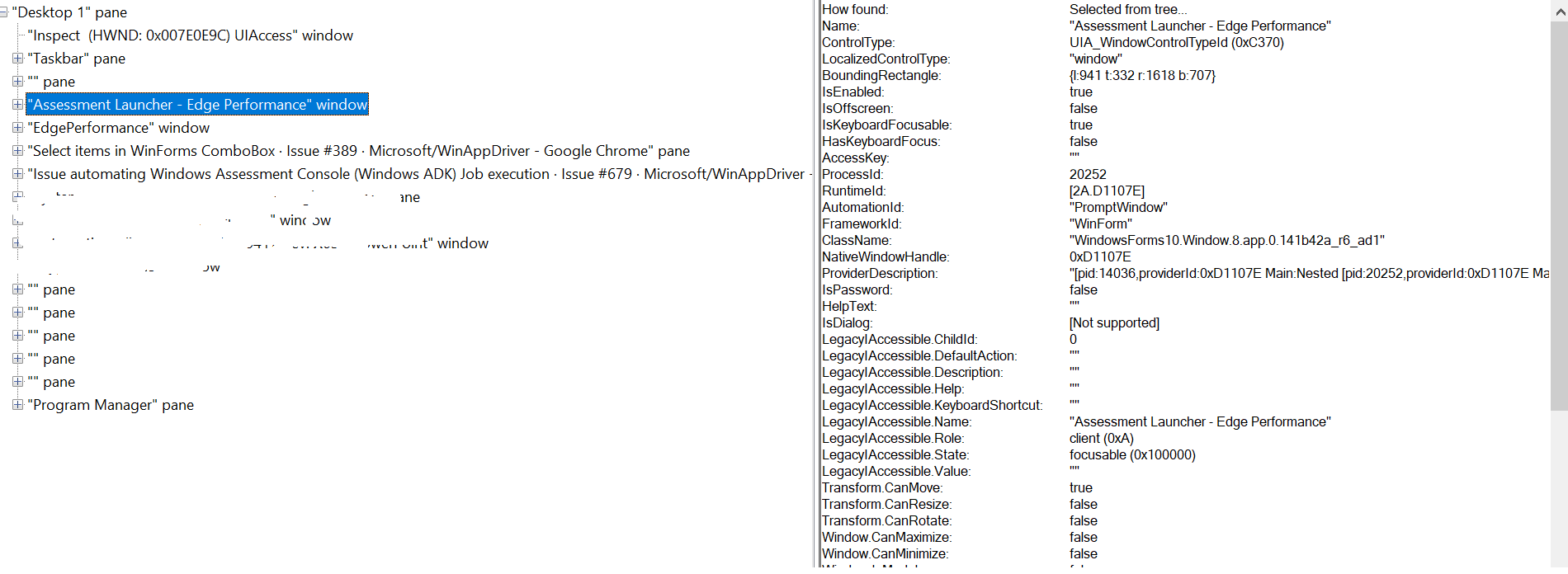 Issue finding element with FrameworkID = WinForm using xpath · Issue #679 · microsoft ...