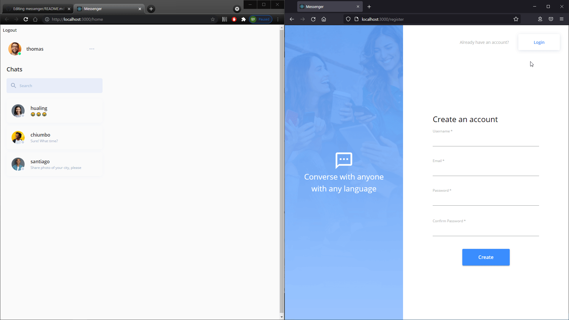 GitHub - nowhh01/messenger
