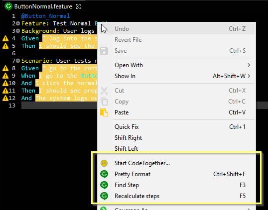 Scanning For Step Definitions Is Causing An Error Unable To Ctrl Clickf3 To Step Defs · Issue