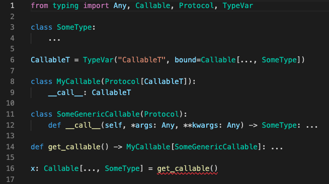 Pyright failing to detect type compatibility with TypeVar bound to a Callable type · Issue #3359 ...