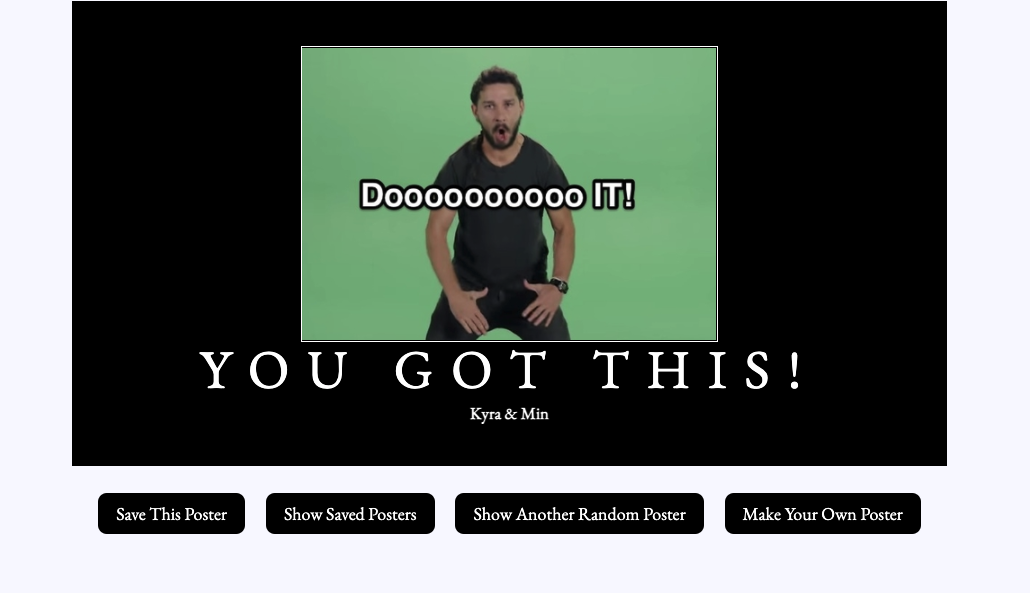 GitHub - kbergsund/hang-in-there-min-kyra: Hang In There Pair Project ...