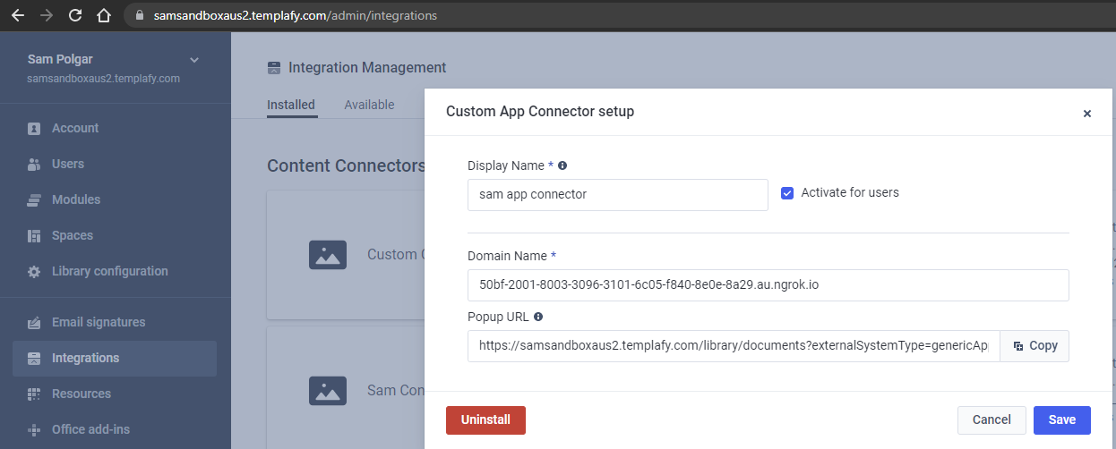 GitHub - sampolgar/Templafy-AppConnector