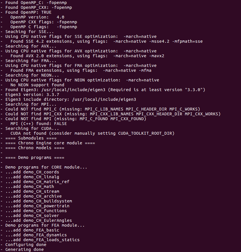 How to compile chrono under ubuntu16.04？ · Issue #210 · projectchrono/chrono · GitHub