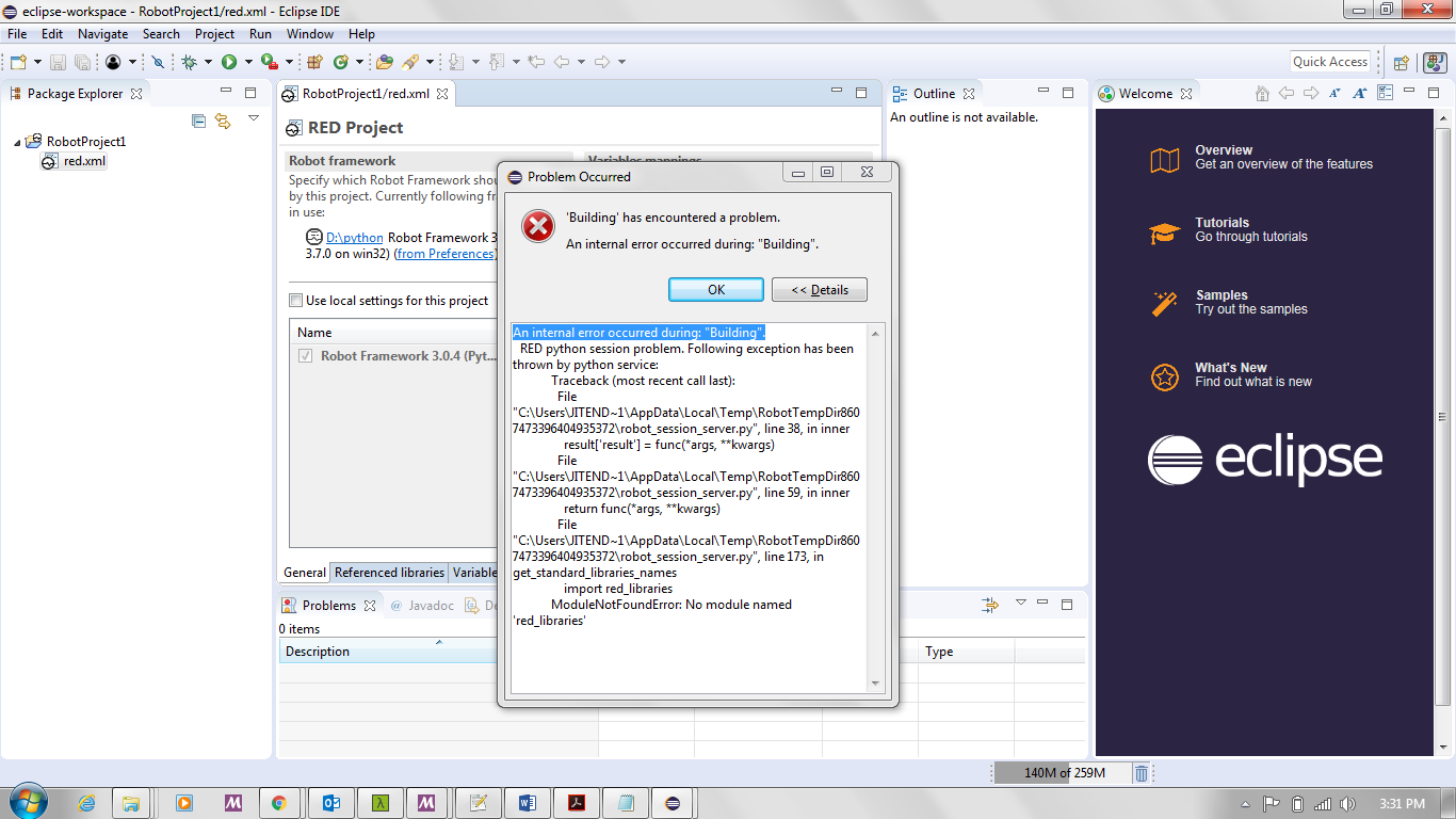An internal error occurred during: "Building". · Issue #250 · nokia/RED · GitHub