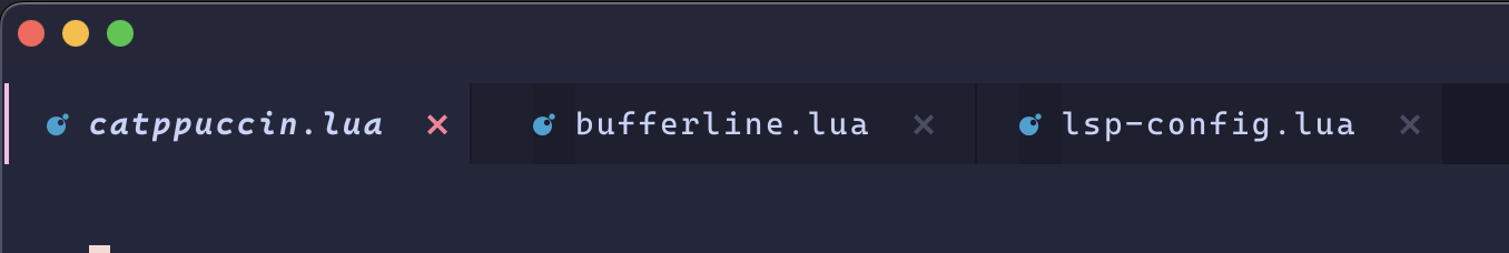 File icons have transparent background in Bufferline · Issue #251 · catppuccin/nvim · GitHub