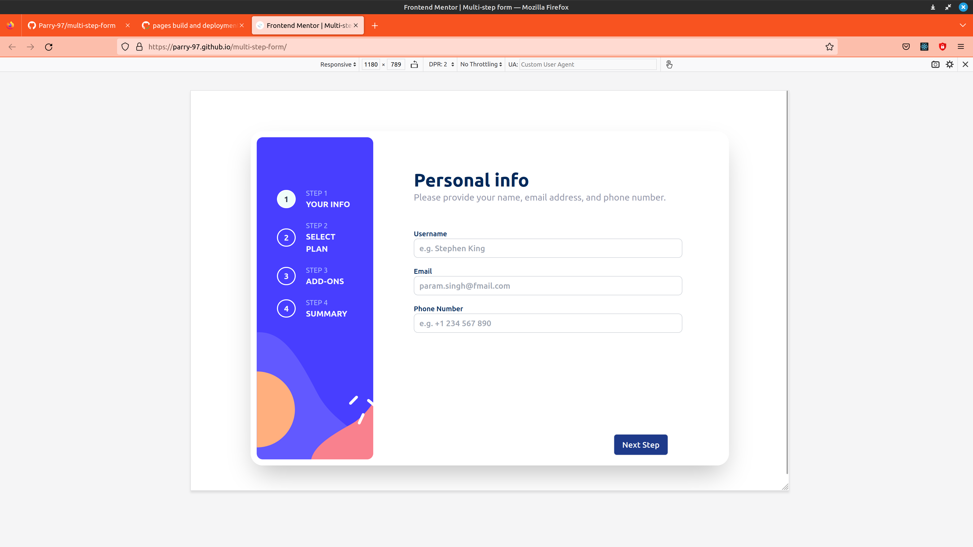 GitHub - Parry-97/multi-step-form