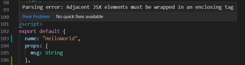Parsing error when trying to lint .vue files · Issue #104 · standard/vscode-standard · GitHub