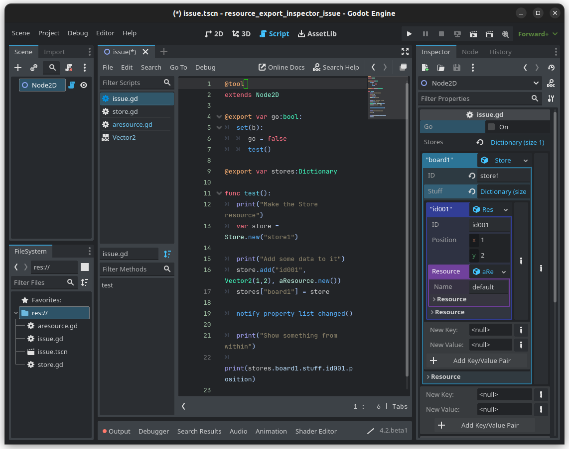 Inner class resources not saving (v4.2.beta1) · godotengine godot-proposals · Discussion #8178 ...
