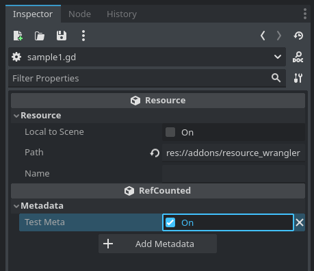 Metadata on gdscript resource does not get saved · Issue #84653 ...