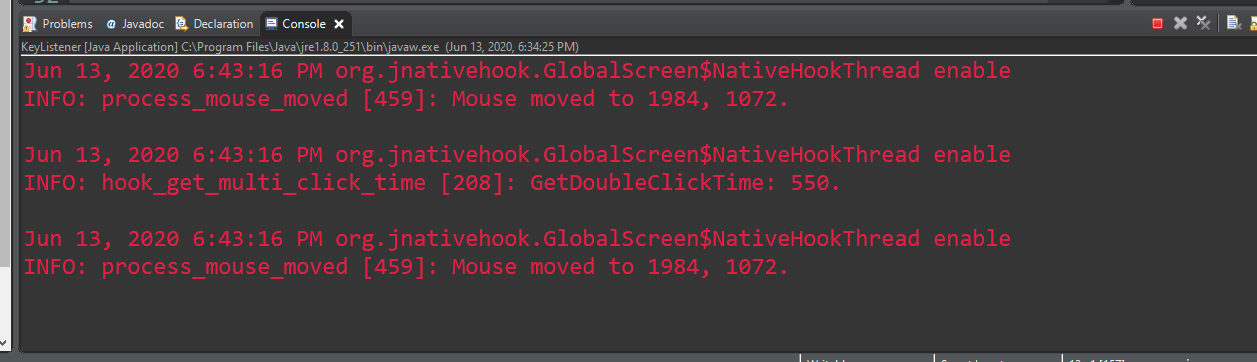 Excessive Console Output · Issue #291 · kwhat/jnativehook · GitHub