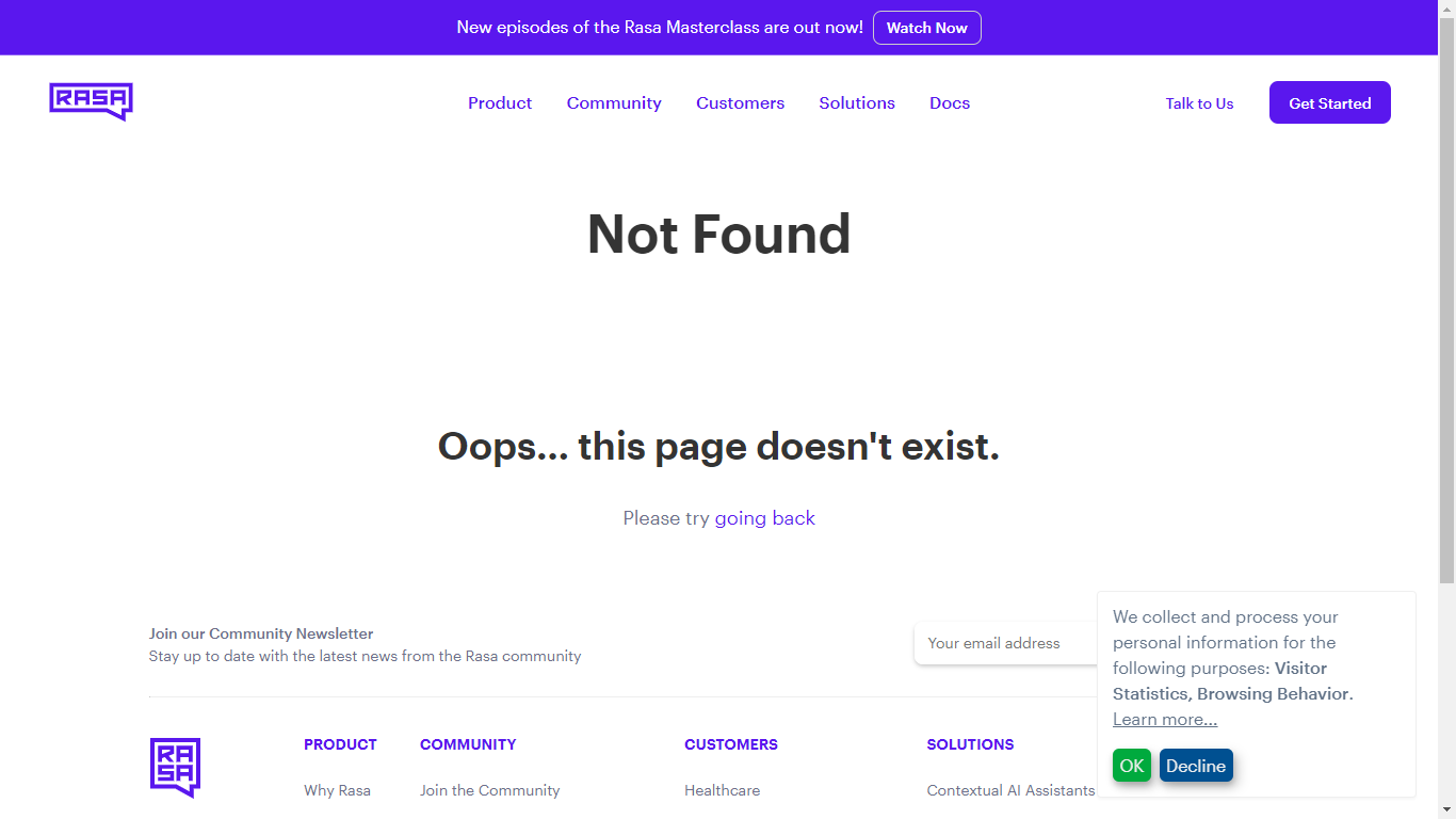 Link in repository description broken. · Issue #374 · RasaHQ/rasa-demo · GitHub