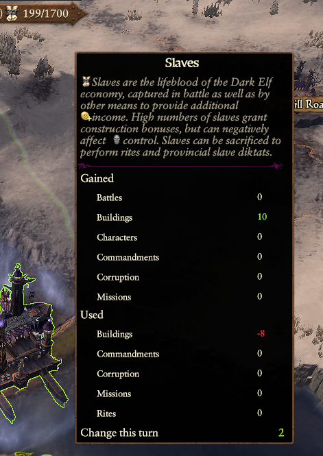 Slave Pens slaves-per-turn doesn't work for Dark Elves · Issue #6 · chadvandy/cbfm_wh3 · GitHub