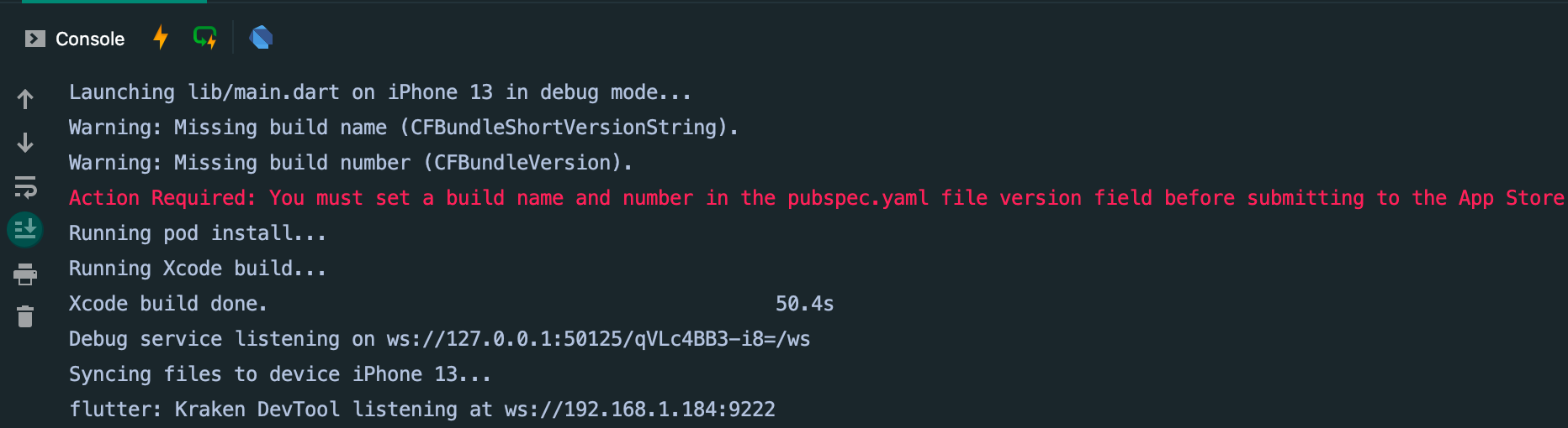 编译失败：集成kraken后，在xcode中运行ios成功，但在终端中执行flutter run 失败 · Issue #1145 · openkraken/kraken · GitHub