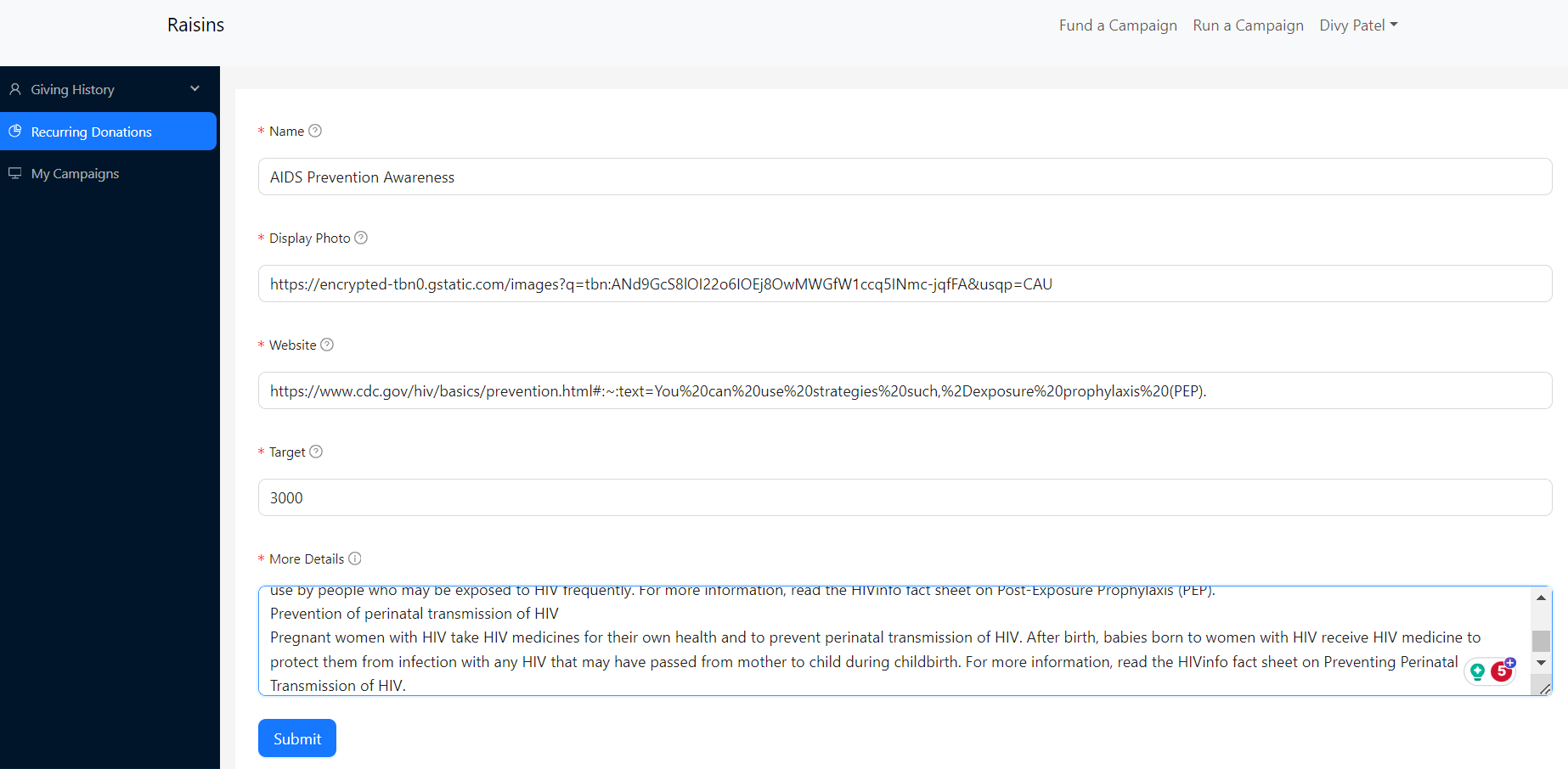 GitHub - divy9881/Raisins: Raisin(g)s - Blockchain Hackathon: Crowd Funding/Raising DApp