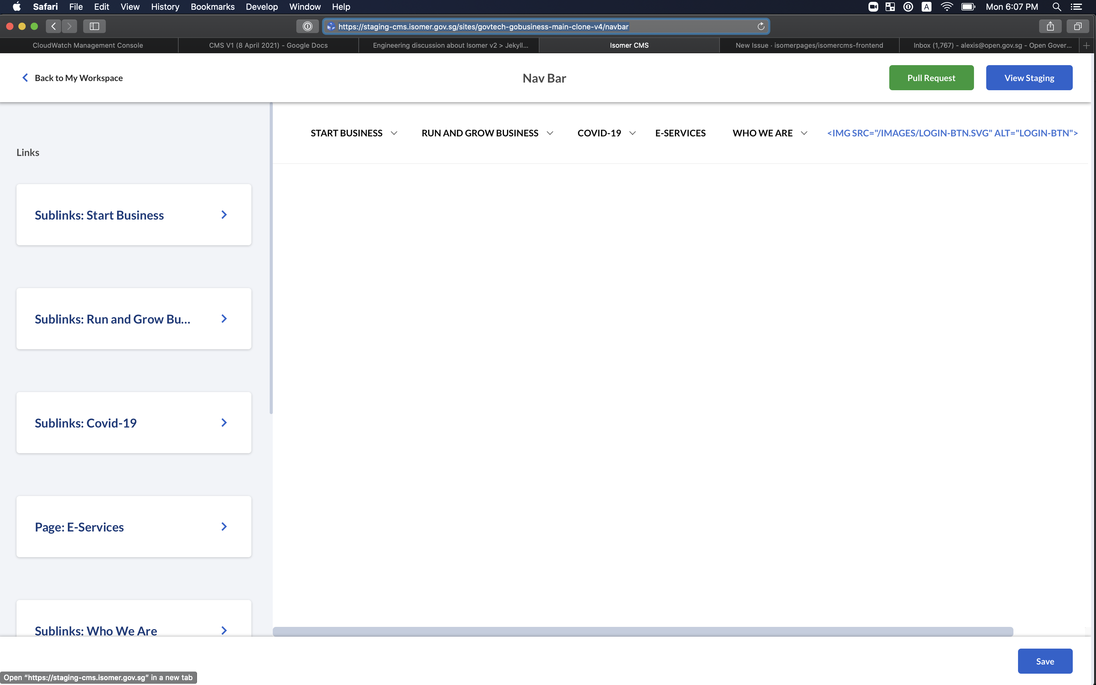 [enhancement] render Html Components for preview in EditNavBar · Issue #404 · isomerpages ...