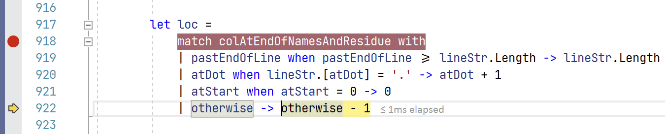Extra sequence point at the end of match expressions · Issue #12052 · dotnet/fsharp · GitHub