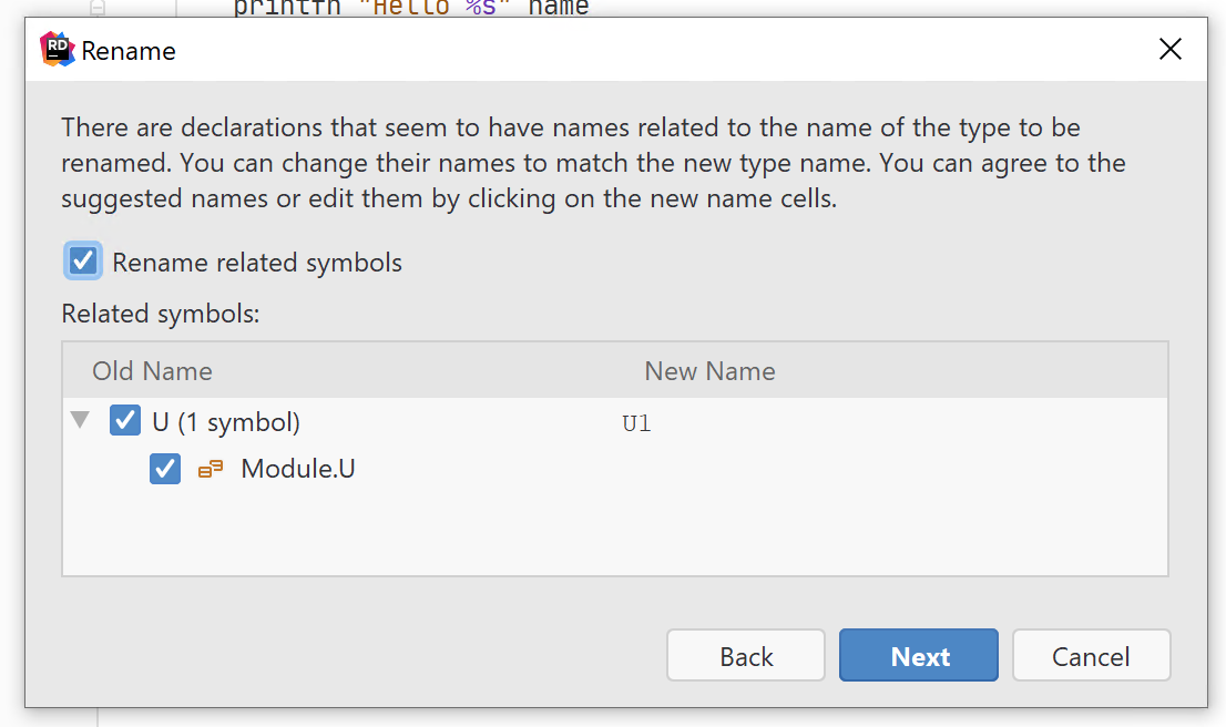 [rename refactor] single case DU matching DU name could optionally be renamed · Issue #59 ...