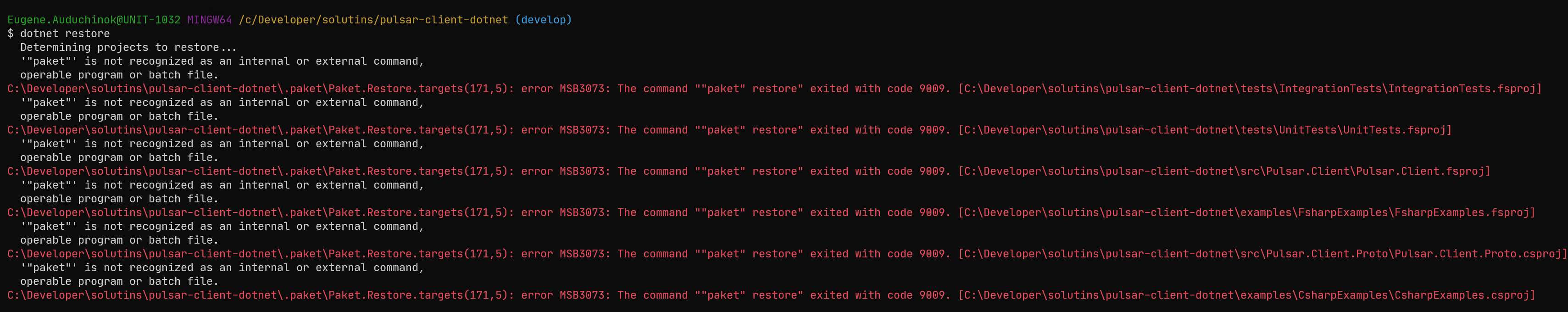 Build fails due to missing Paket · Issue #99 · fsprojects/pulsar-client ... Build fails due to missing Paket · Issue #99 · fsprojects/pulsar-client ...
