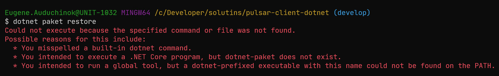 Build Fails Due To Missing Paket · Issue 99 · Fsprojects Pulsar Client Dotnet · Github