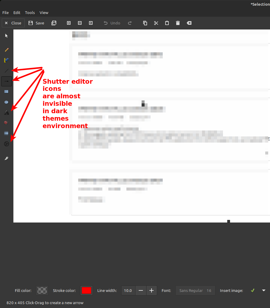 Shutter editor icons are almost invisible in dark theme Desktop Environment · Issue #578 ...