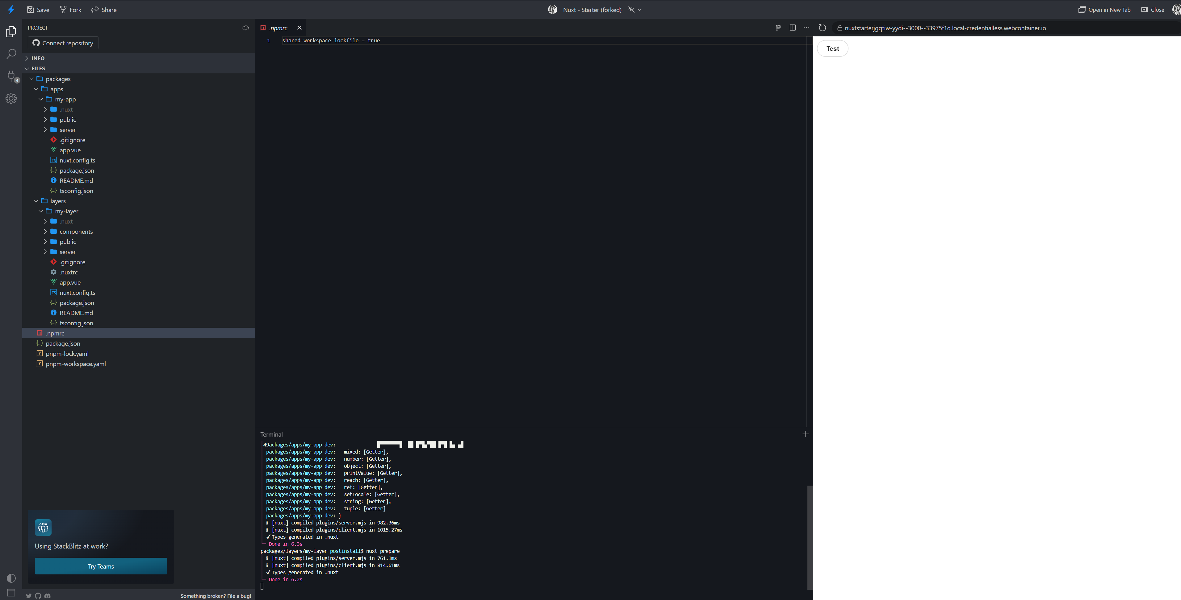3.7.x: shared-workspace-lockfile=false now breaks monorepo deps (via layers/modules ...