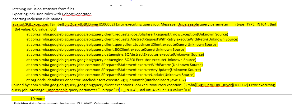 Bigquery Needs Explicit Cast · Issue 51 · Ohdsicohortgenerator · Github 