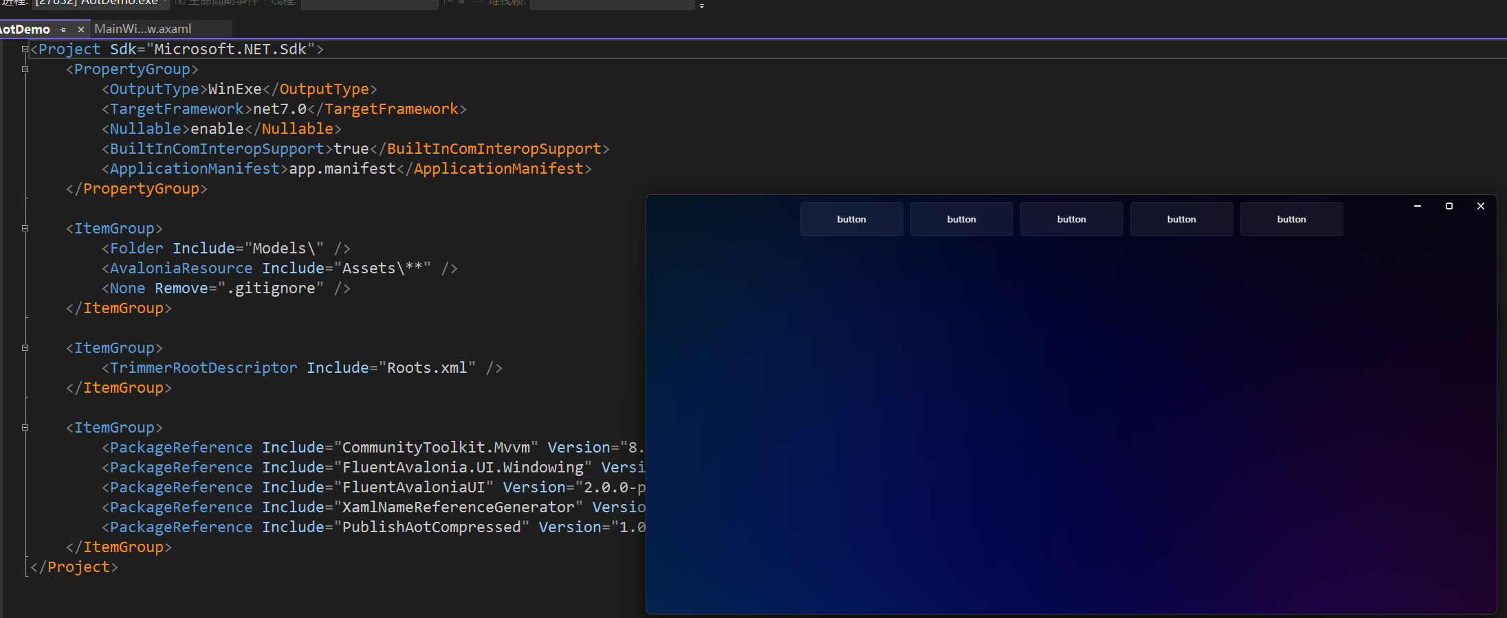 Using aot to publish window background is abnormal! · Issue #278 · amwx/FluentAvalonia · GitHub