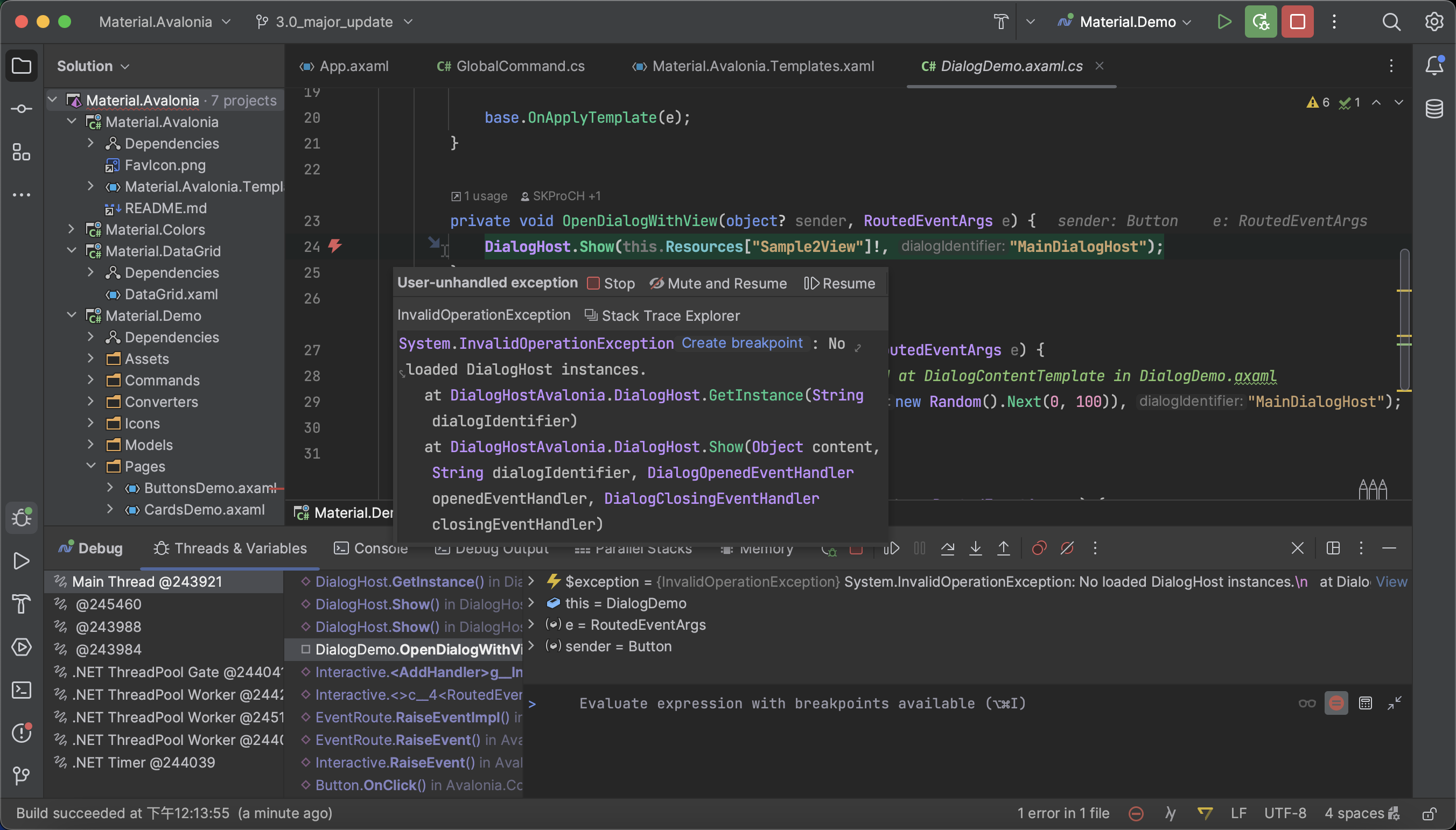 DialogHost failed to open · Issue #230 · AvaloniaCommunity/Material.Avalonia · GitHub