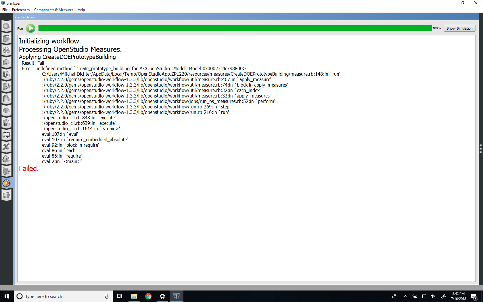 Create DOE Prototype Building measure is incompatible with OpenStudio 2 ...