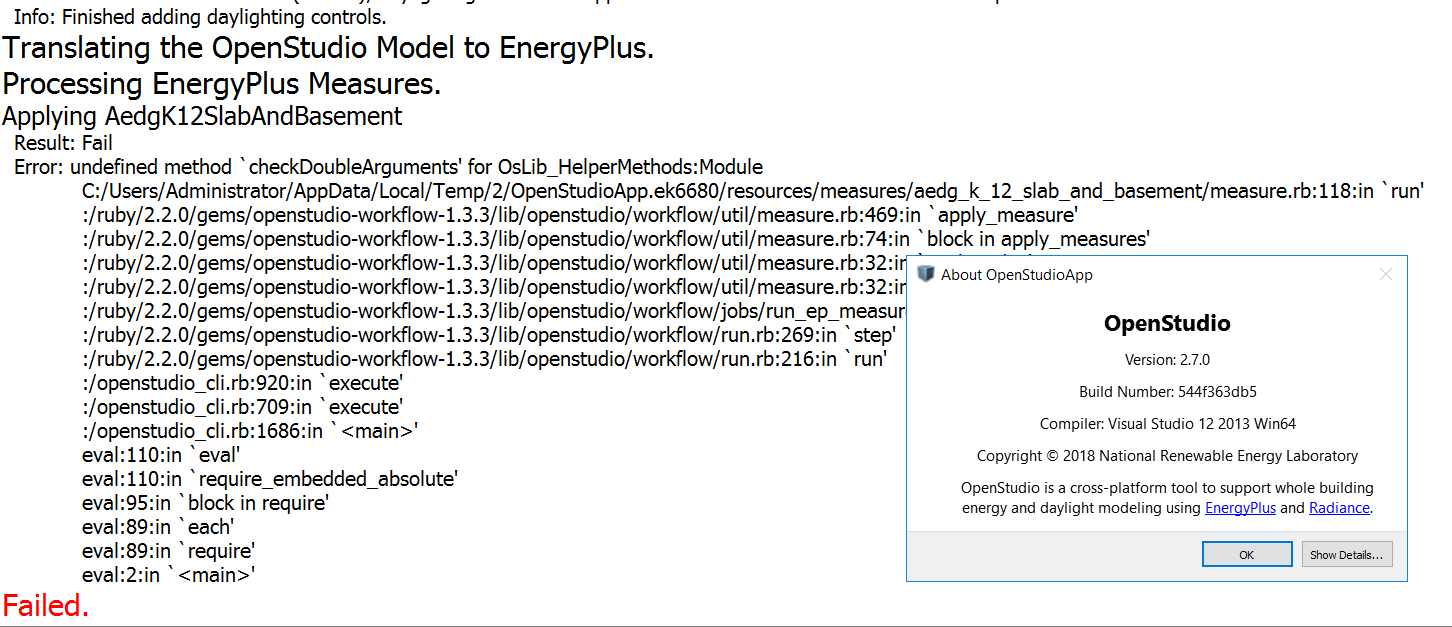BCL measure AedgK12SlabAndBasement FAILS · Issue #534 · NREL/openstudio-standards · GitHub