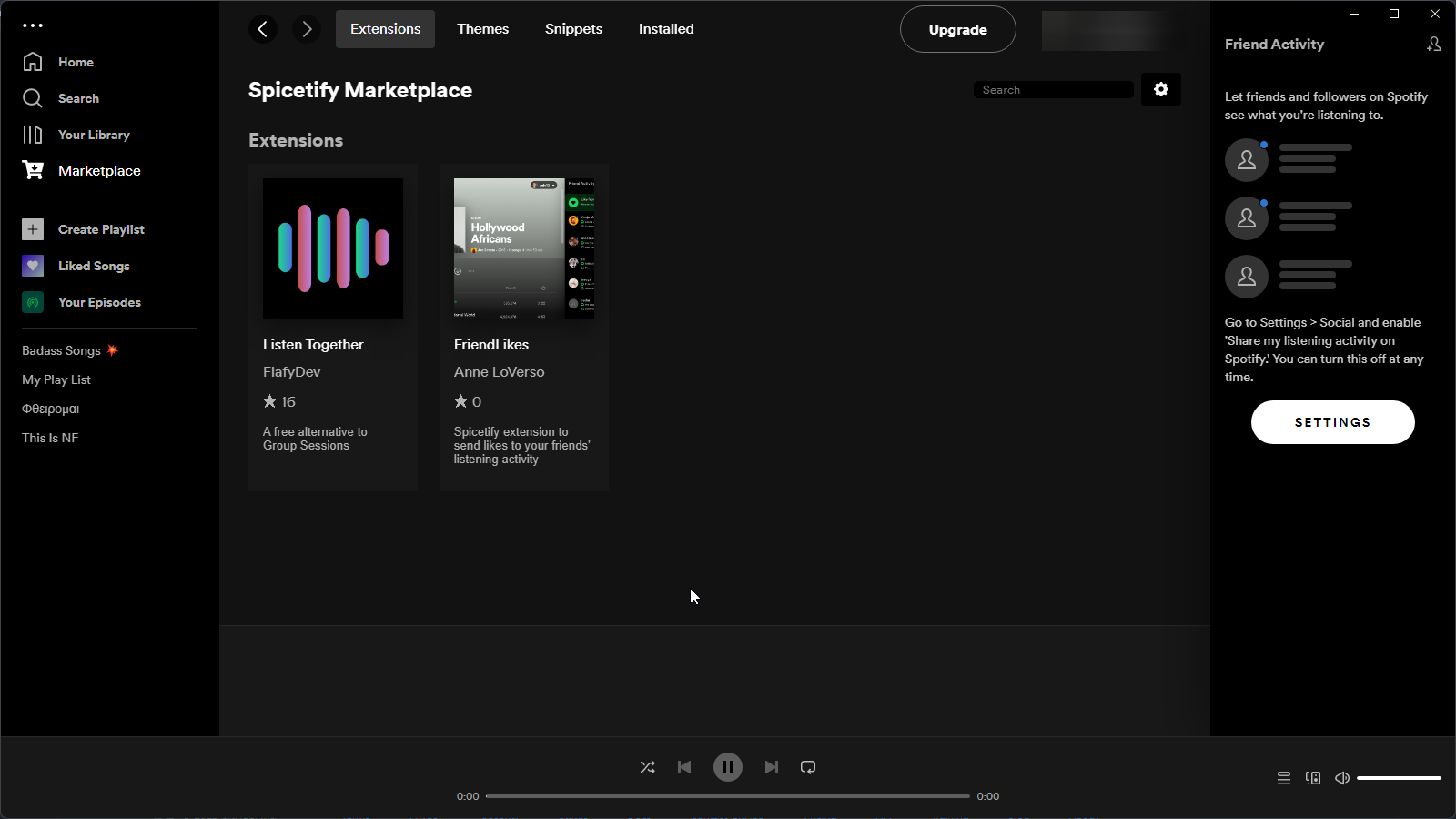 Missing extensions, themes · Issue #1659 · spicetify/cli · GitHub