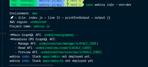Update Webiny info command · Issue #1649 · webiny/webiny-js · GitHub