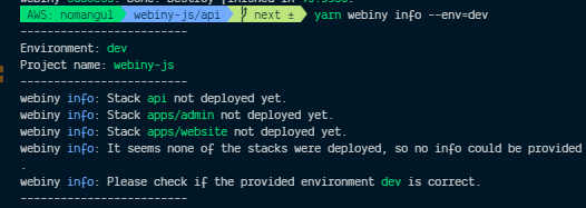 Update Webiny info command · Issue #1649 · webiny/webiny-js · GitHub