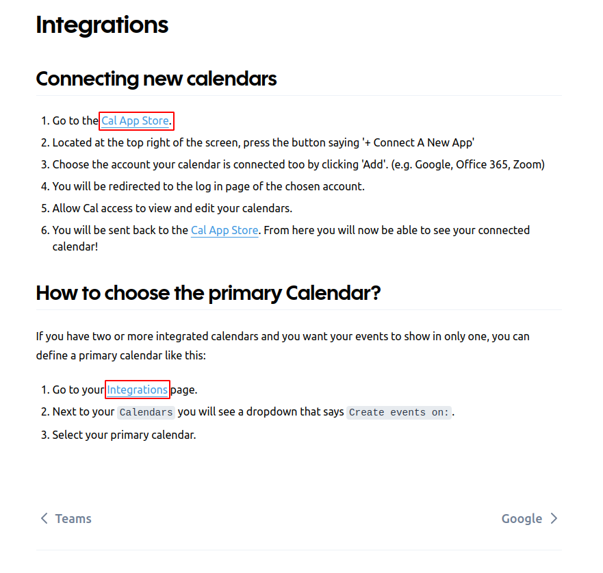 Documentation Has Old Integrations Url · Issue 2435 · Calcom · Github