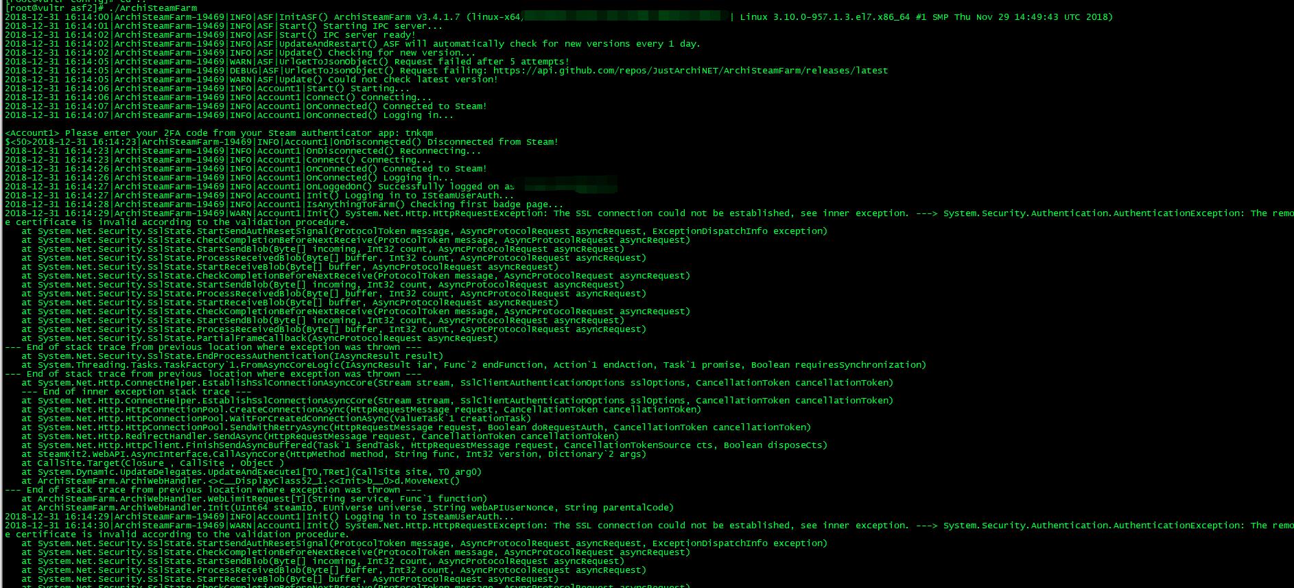 I Encountered A Bug · Issue 997 · Justarchinetarchisteamfarm · Github