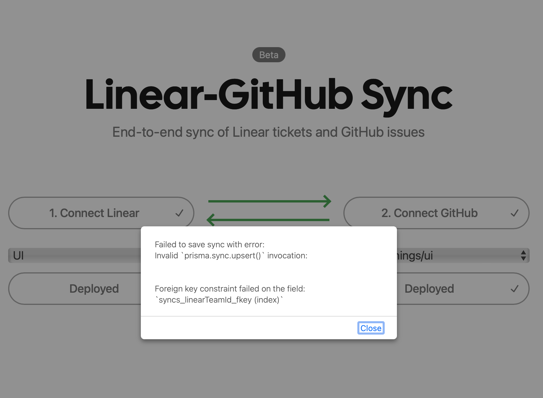 Sync fails to save with Linear Team ID upsert error · Issue #102 · calcom/synclinear.com · GitHub