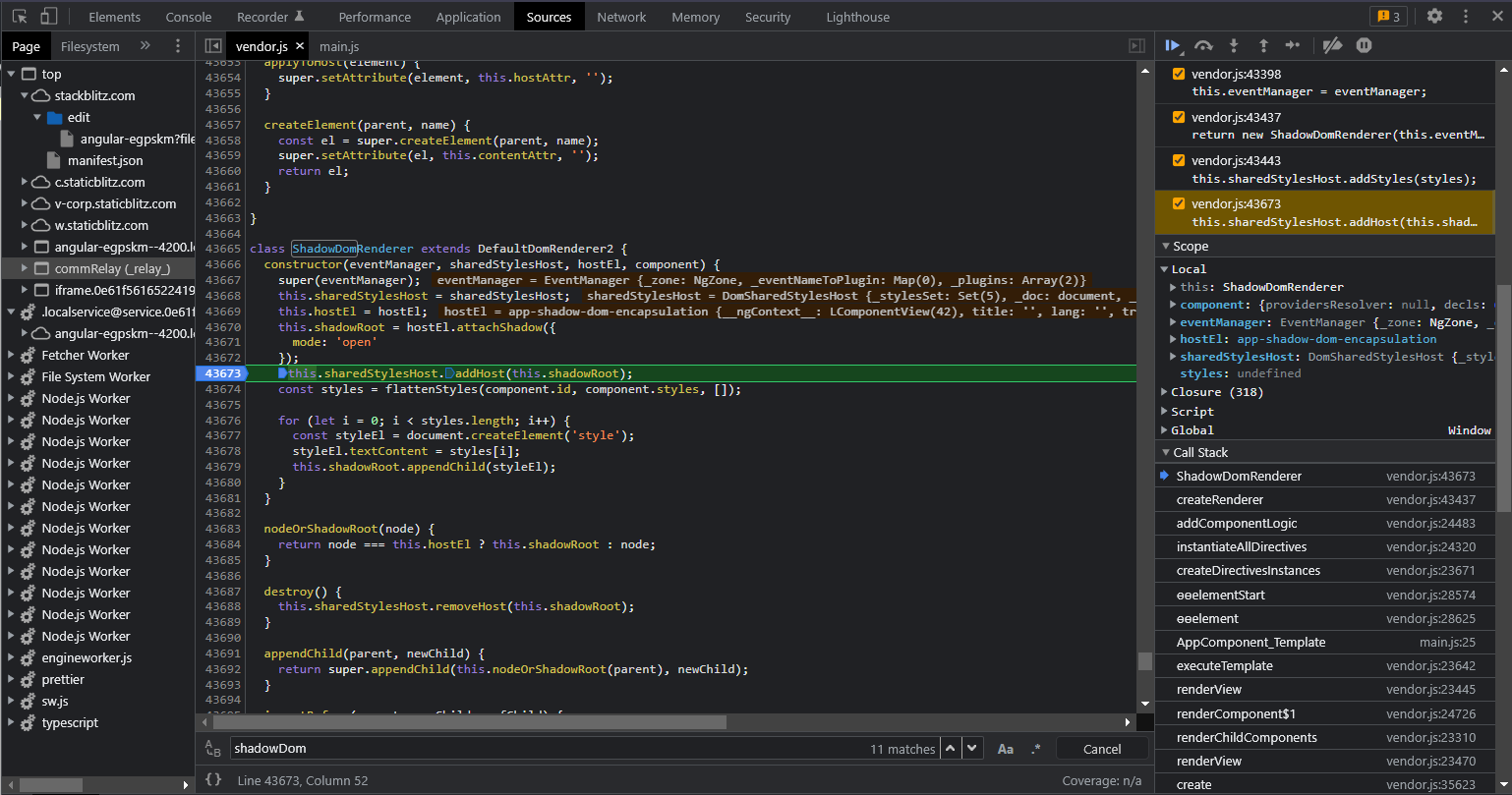 ViewEncapsulation behavior changes based on the elements rendered on AppComponent · Issue #45462 ...