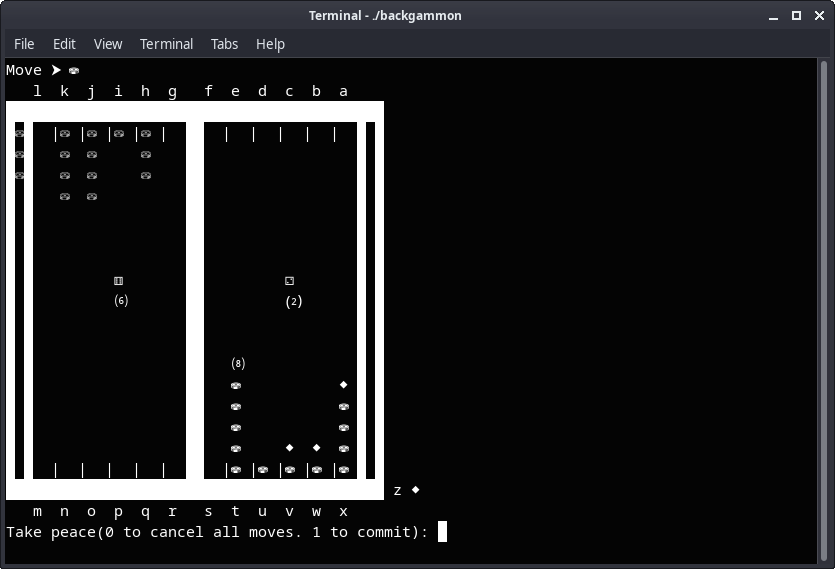 GitHub - Khachatur01/Backgammon: Backgammon game for console