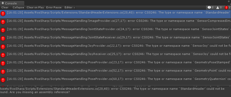 After Creating A New Msg Getting Errors For Some Scripts In Unity · Issue 103 · Siemensros 