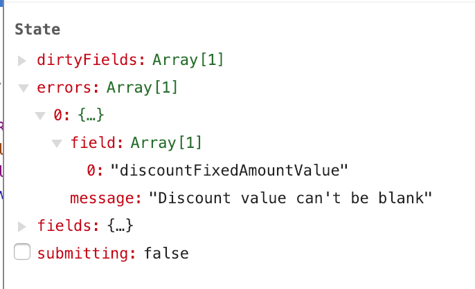 React form state / Error not propagating to form field · Issue #512 ...