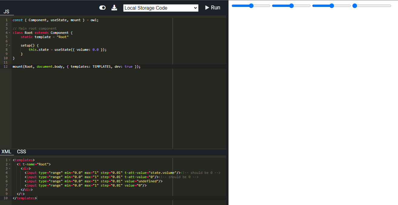 `value` attribute of `input` elements not set when provided `0` through `t-att-value` · Issue ...