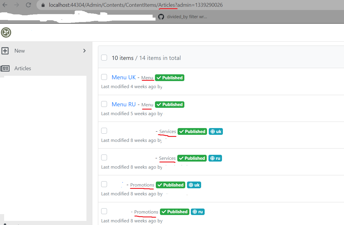 Admin Menu Item Returns All Content Types Instead Of The Selected One In Admin View · Issue